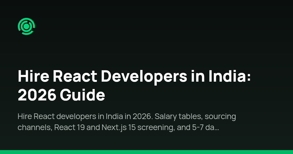 Hire React Developers in India: 2026 Guide | Omnivoo